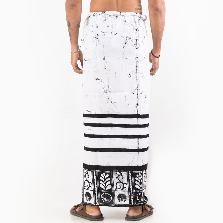 Liyawel White Batik Sarong – Jump Clothing - Sri Lanka